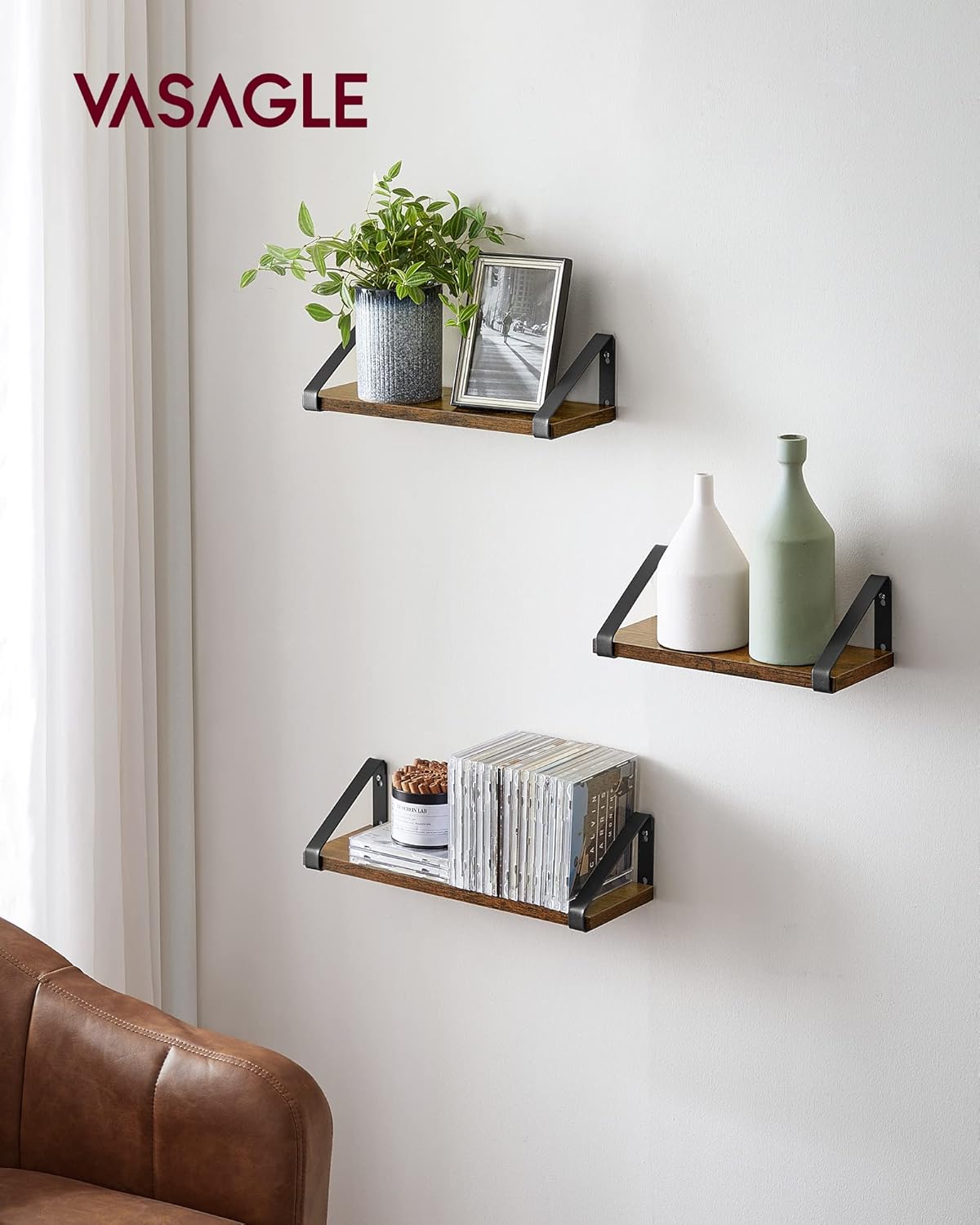 VASAGLE Set of 3 Wall Shelf LWS33BX – Serena Home