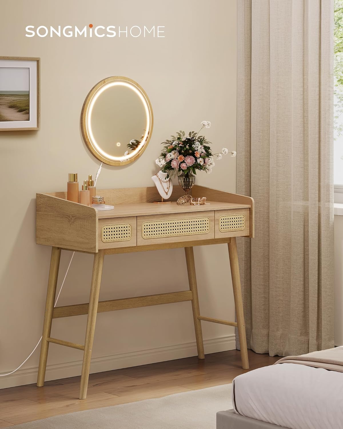 SONGMICS Vanity Desk with Mirror – Serena Home