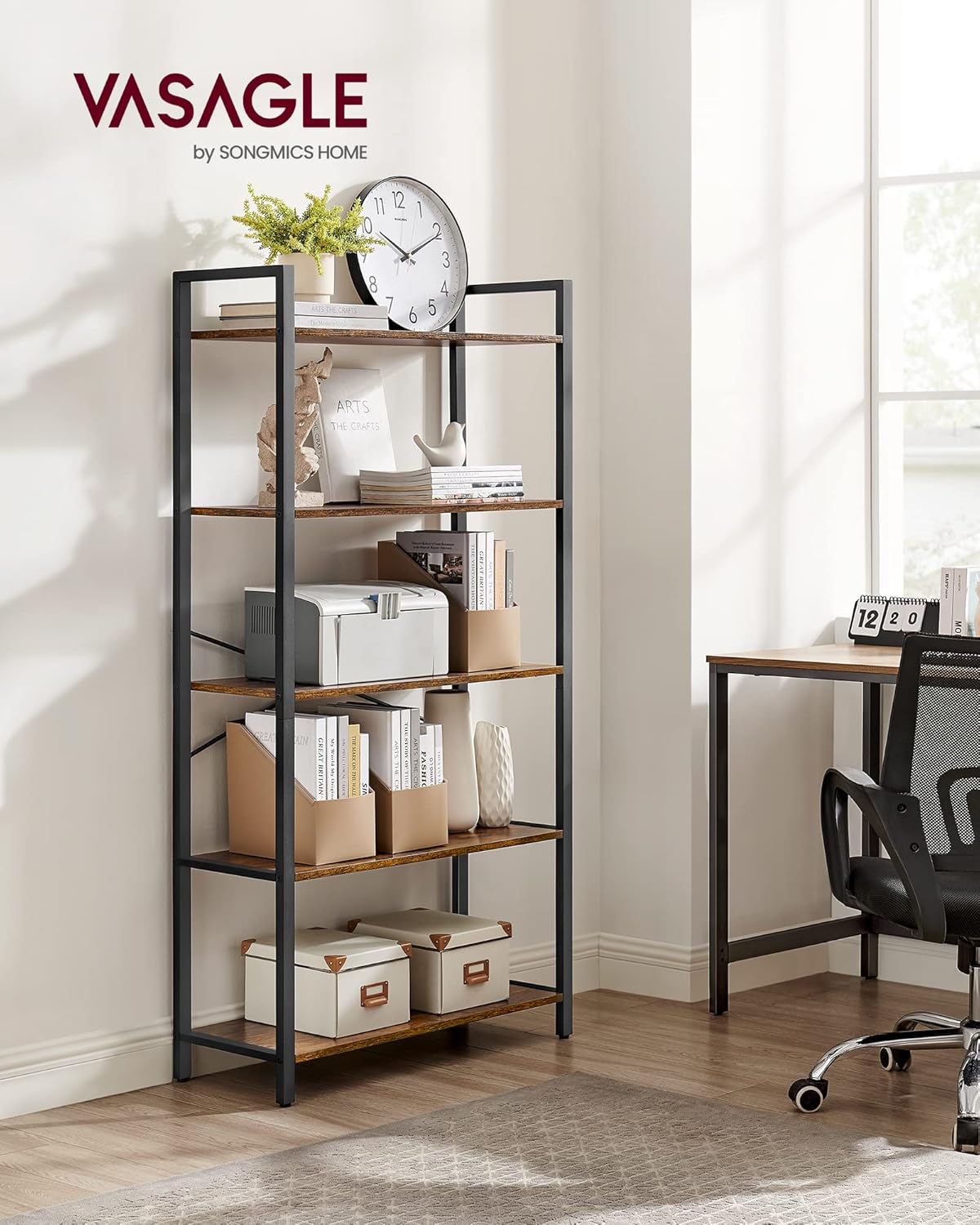 VASAGLE 5-Tier Bookshelf LLS061B01 – Serena Home